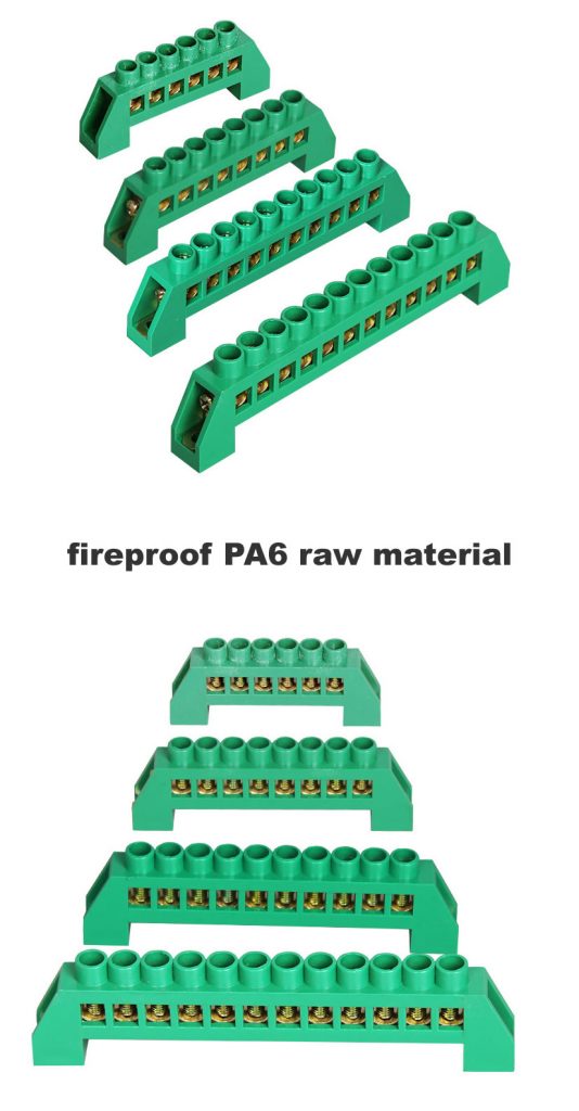 Polyamide Bridge shape 6x9 8x12 full insulate brass terminal block 001/ ...