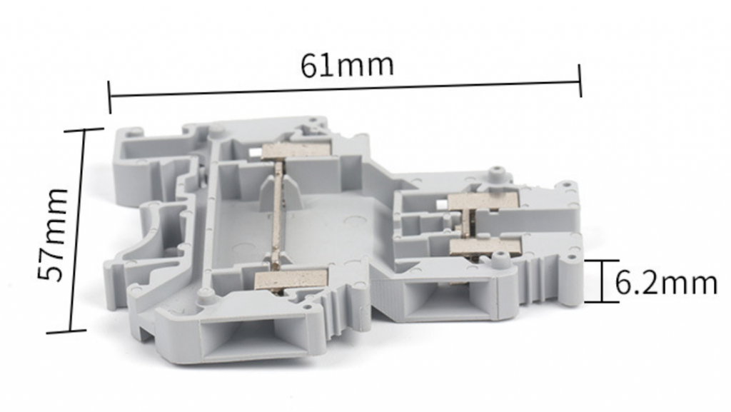 Din Rail Mounting Double Levels Screw terminal Side Feed Block/UKK 5B ...