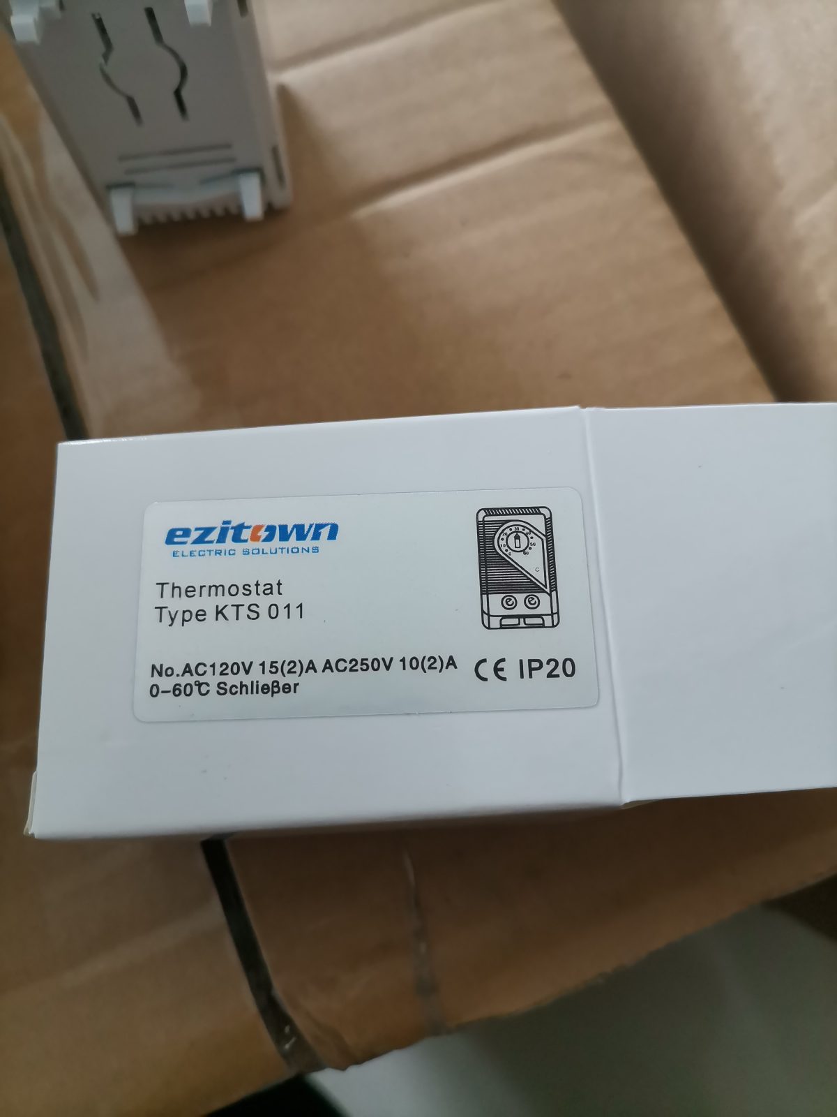 Small Compact Thermostat Din Rail mount KTS 011 - Distribution board, circuit breaker, fish tape ...