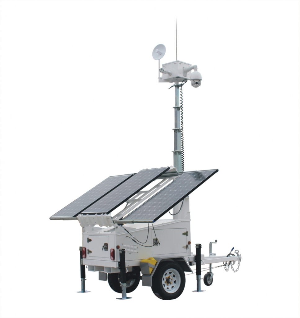 SV3300-4 Ezitown solar led mobile light tower trailer manual mast raise ...