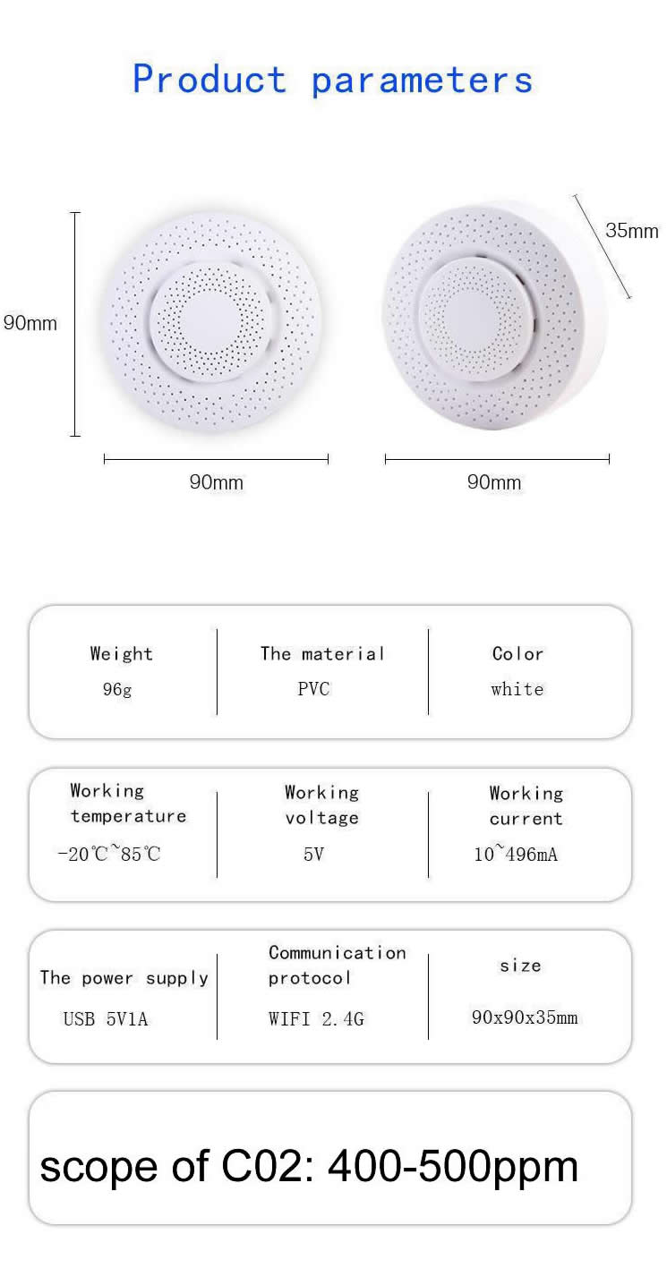 Ezitown Smart graffiti WIFI carbon dioxide air box CO2 air box detector ...