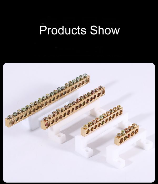 Neutral bar terminal block bridge type neutral line wiring copper row ...
