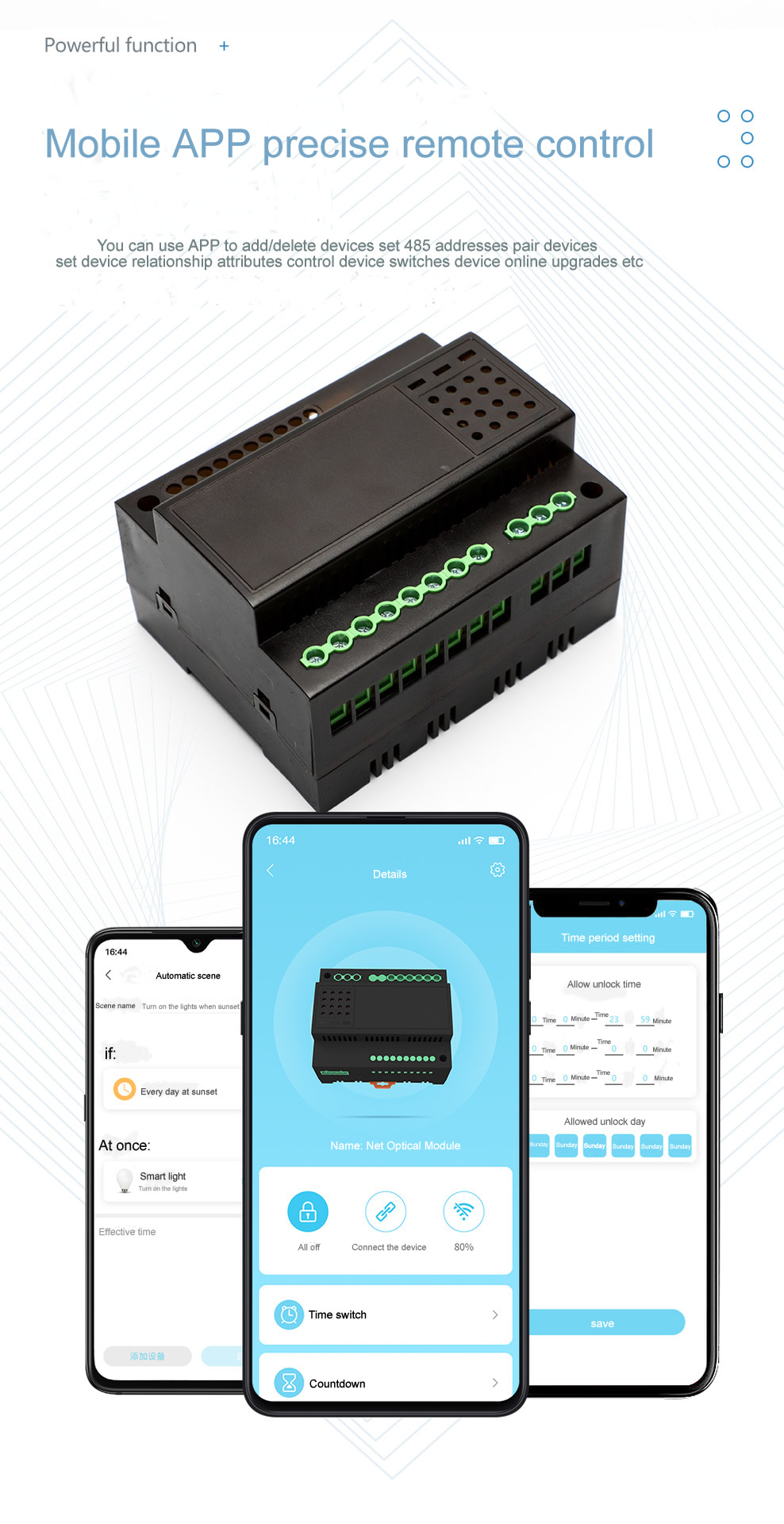 EZITOWN RS485 wifi smart gateway module RCU gateway APP control ...