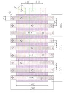 400A PIN TYPE Busbar Three Phase 18mm mccb 35mm mccb width 4way to 30 ...