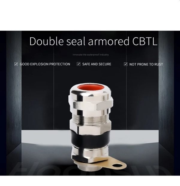 IP68 double seal EX atex explosion proof cable gland with earth tag for ...