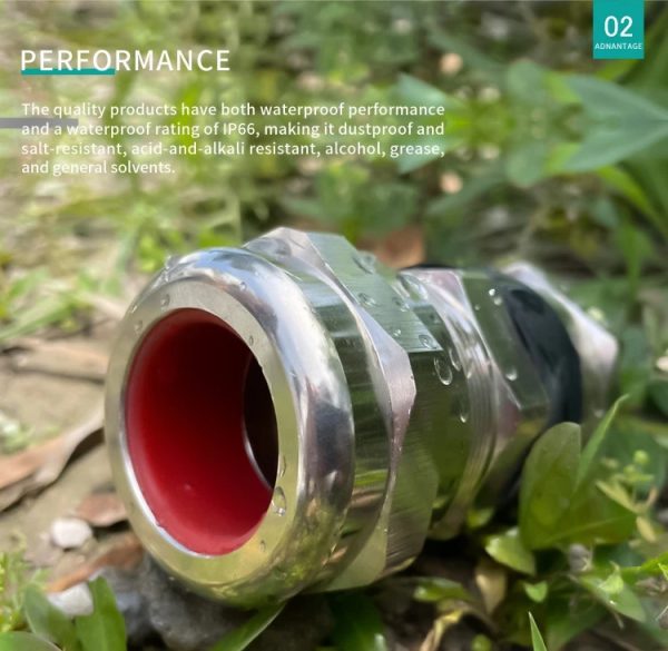 IP68 double seal EX atex explosion proof cable gland with earth tag for ...