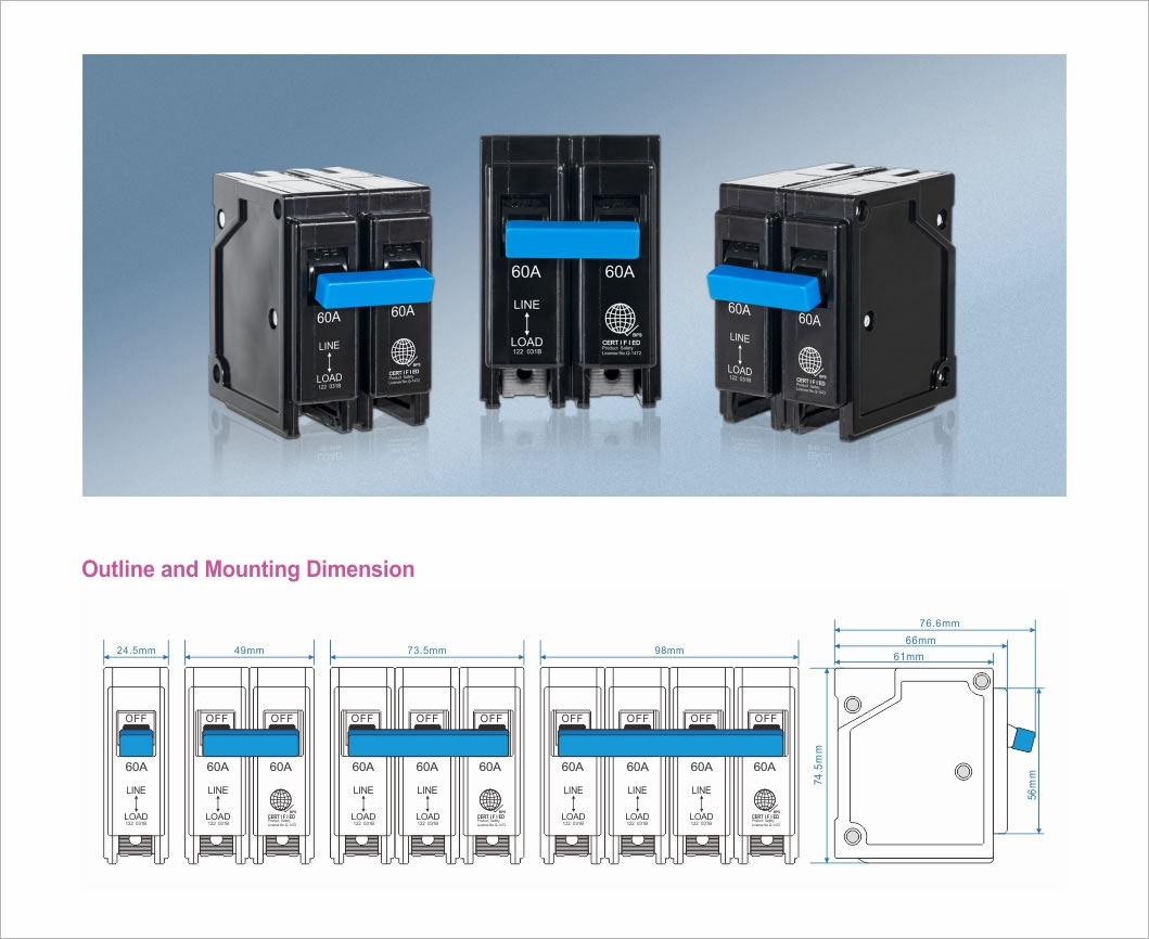 Push-in type Mcb Bh-P 1-4P Plug-in Miniature Circuit Breaker MCB ...